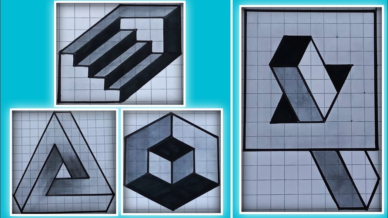 Easy 3D Arts Drawing For Beginners ।How To Draw 3D Art Tutorial Easy ...