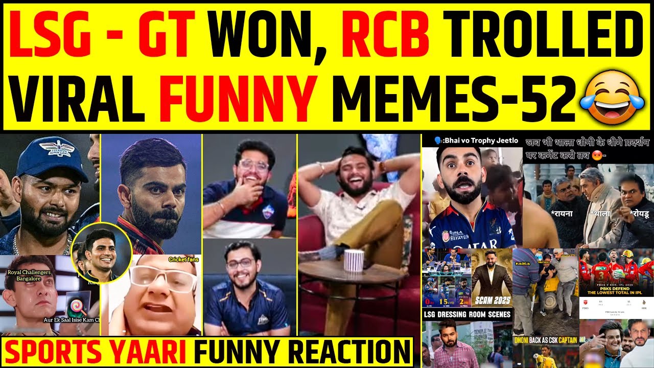 LSG - GT WON, RCB TROLLED VIRAL FUNNY MEMES EP - 52 || SPORTS YAARI ...