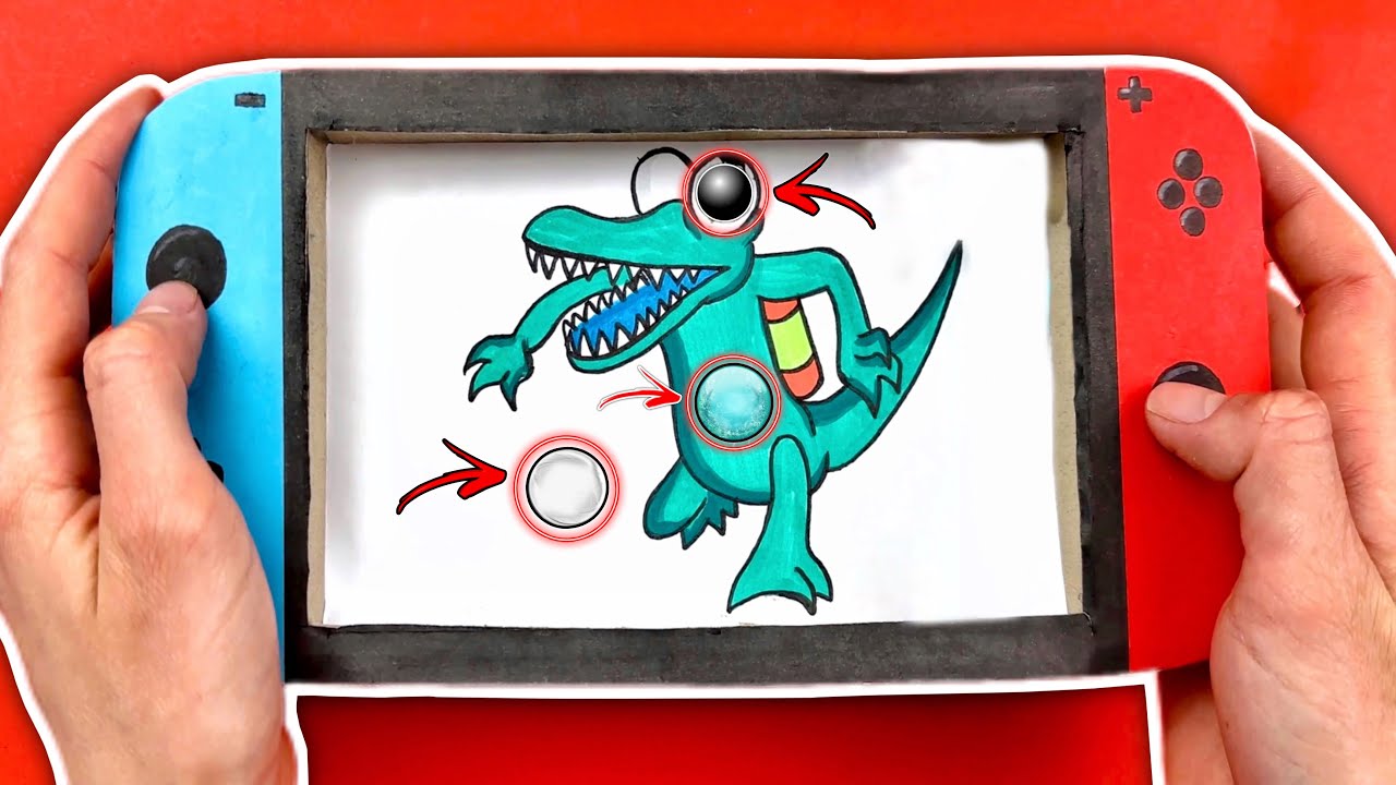 Making Paper Craft Nintendo DIY with Rainbow Friends Character - YouTube