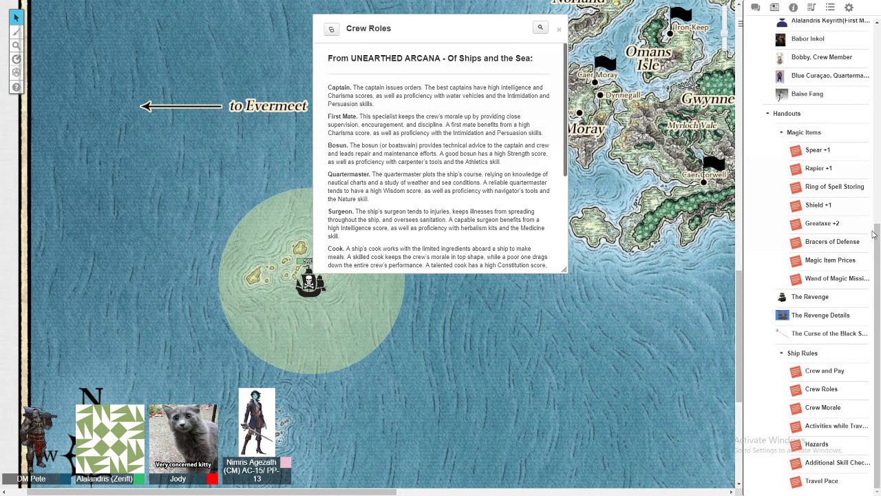 The Trackless Sea: dnd homebrew session 1 Part 1 - YouTube