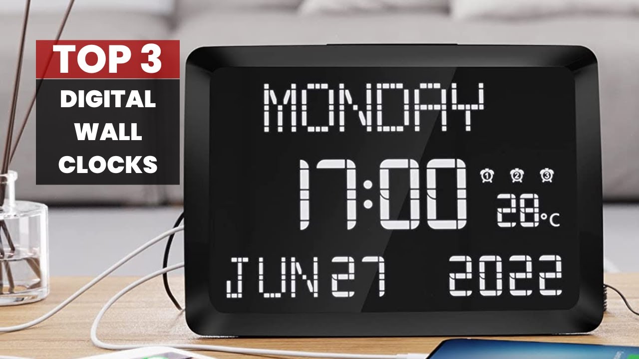 Stay on Schedule with These Best Digital Wall Clocks - YouTube