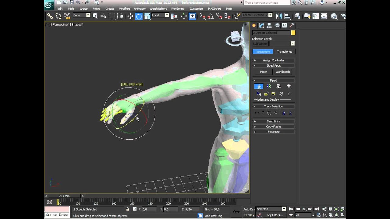 Part 2. Adjust Biped to Character in 3DS Max. Rigging - YouTube