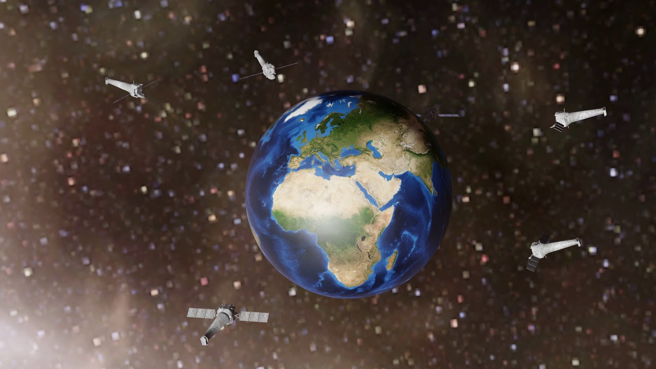 GPS satellites animation - YouTube
