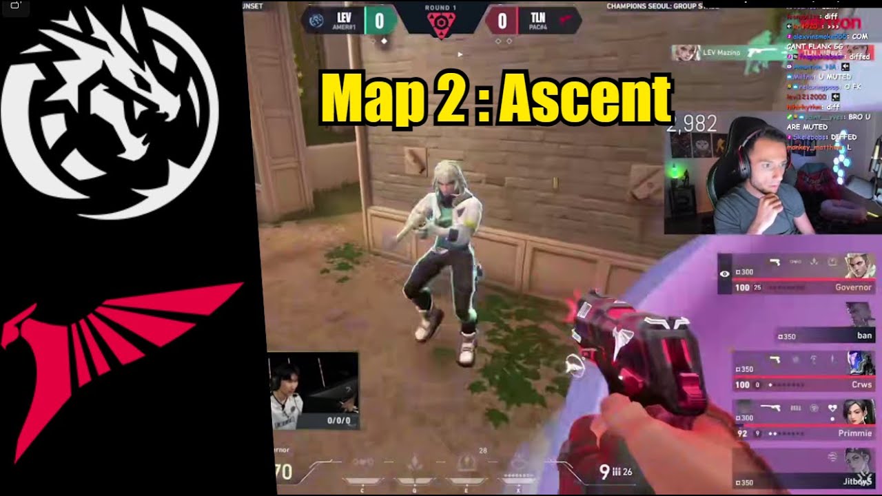 FNS reacts to LEV vs TLN | Map 2 | Valorant Champions 2024 | - YouTube