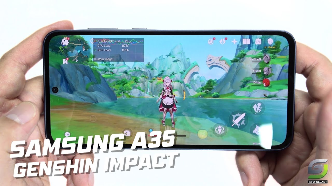 Samsung Galaxy A35 test game Genshin Impact Max Graphics | Exynos 1380 ...