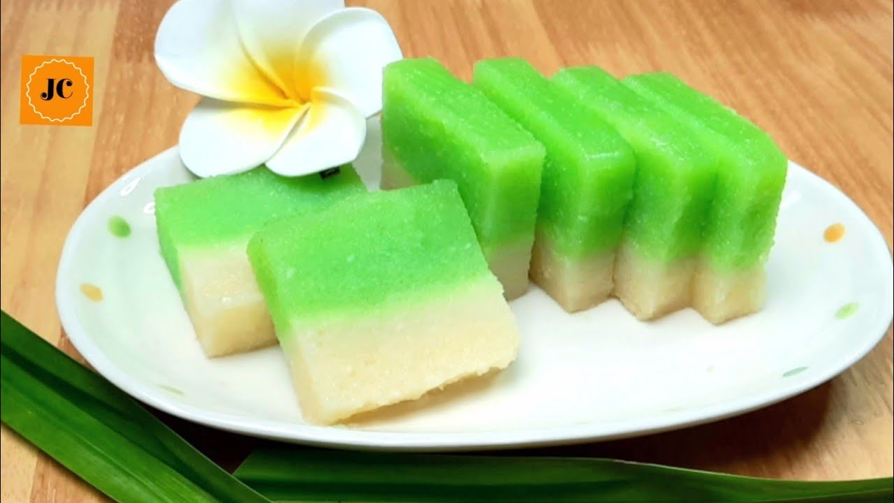 新创蒸班兰木薯糕食谱/New Version of Steamed Pandan Tapioca Cake Recipe With ...