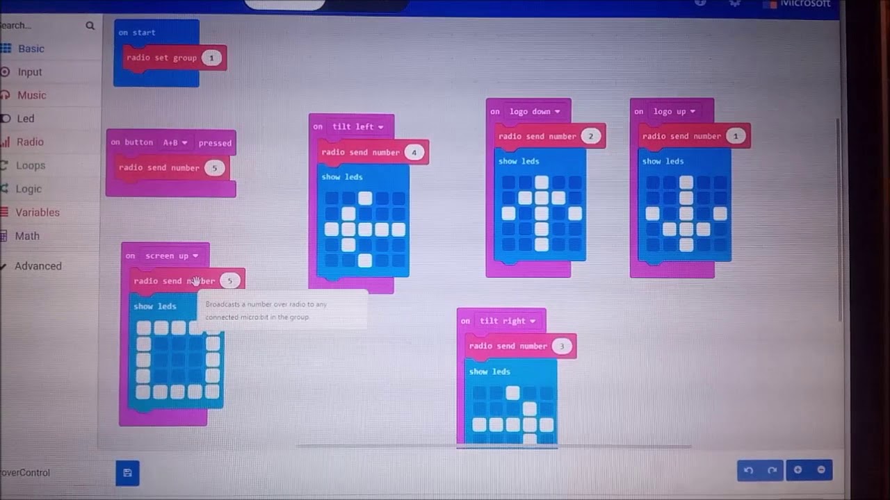 BBC Micro:Bit AB radio control of Kitronik Motor Board - YouTube