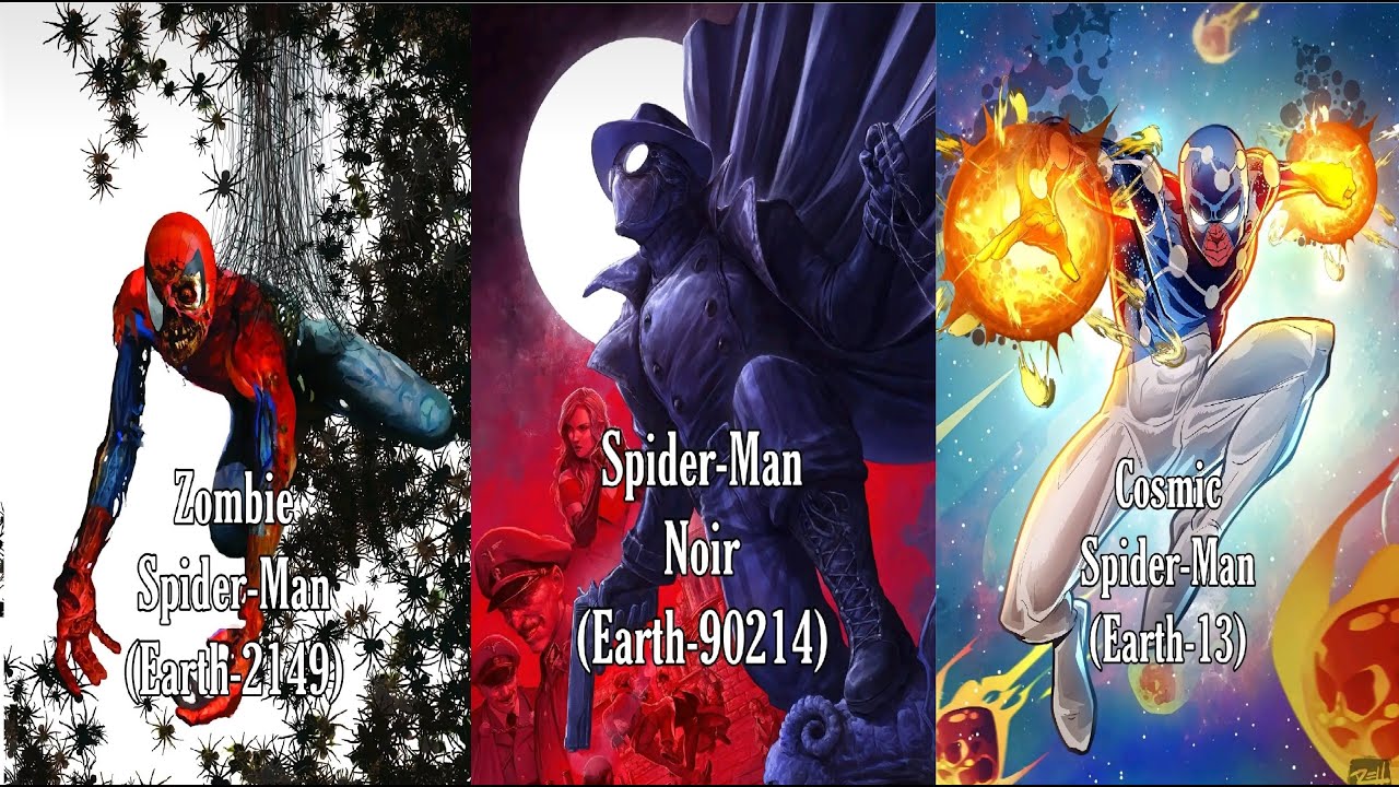 Different Variants Of SPIDER-MAN and their ORIGINS + UNIQUE ABILITIES ...