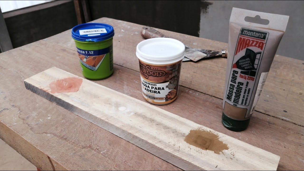 MASSA PARA TAPAR FUROS EM MADEIRAS - YouTube