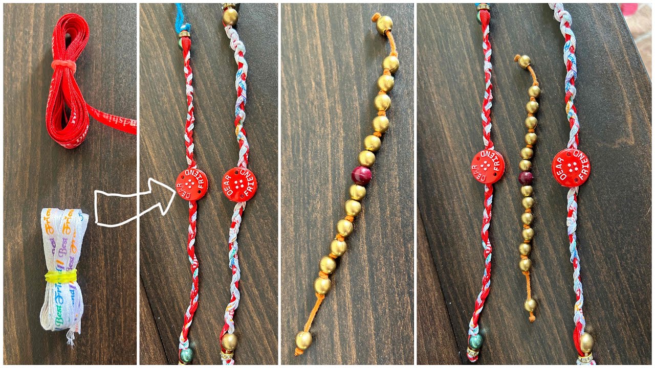 2 DIY hand band | Handmade friendship band | Sattin ribbon craft ideas ...