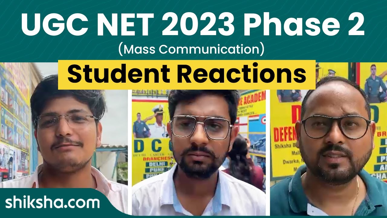 UGC NET 2023 Phase 2 Exam Analysis and Student Reaction: Mass ...