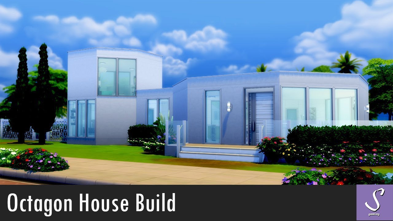 Sims 4: Modern Octagon House Build - YouTube