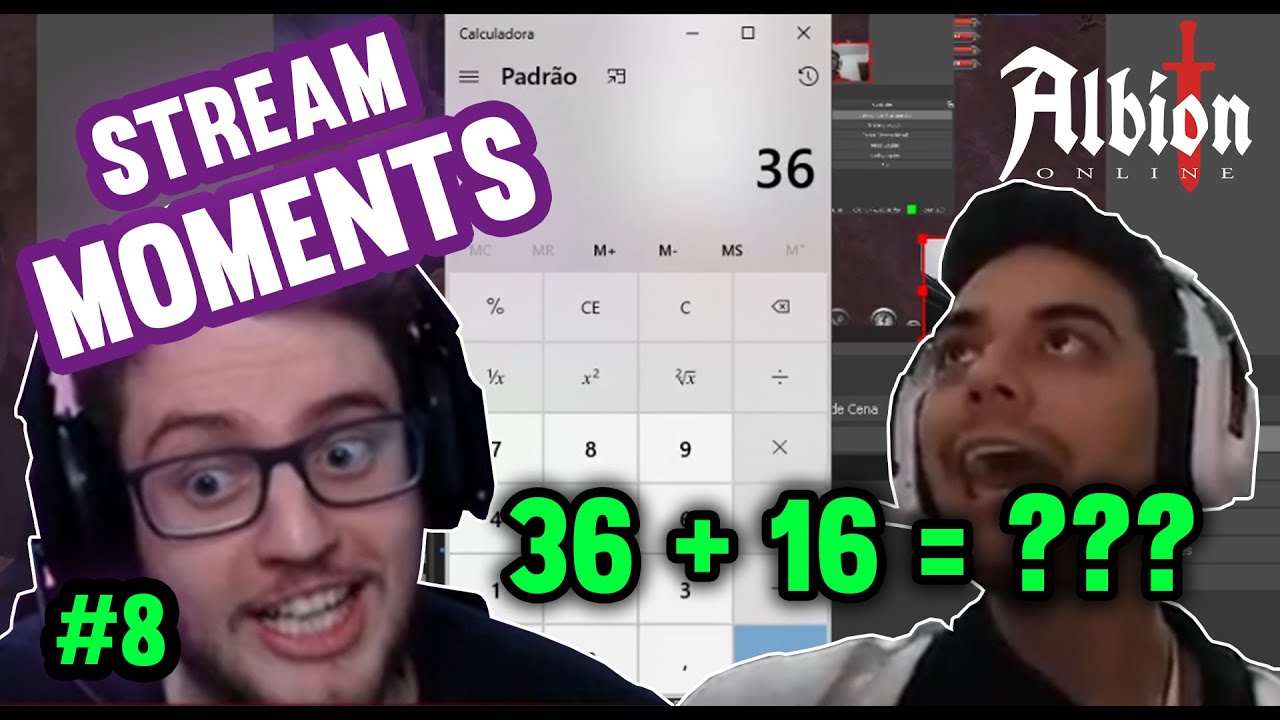 Ele é Streamer e Matemático!! 🤣🤣🤣 Stream Moments #8 - Albion Online ...