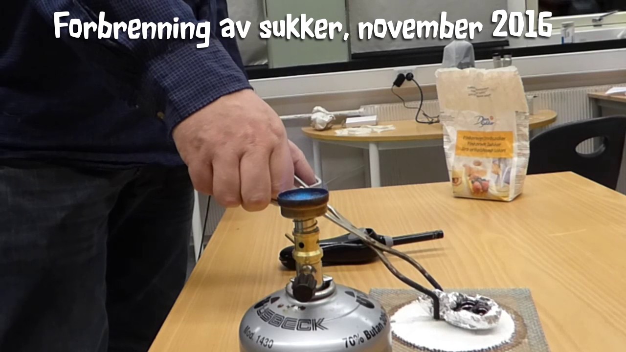 Forbrenning av sukker - YouTube