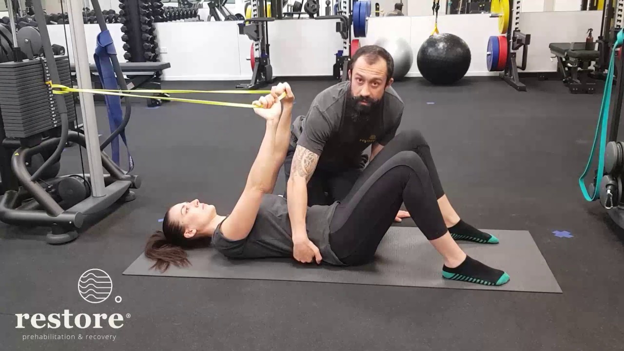 Over Head Banded Core Activation Isometric Hold - YouTube