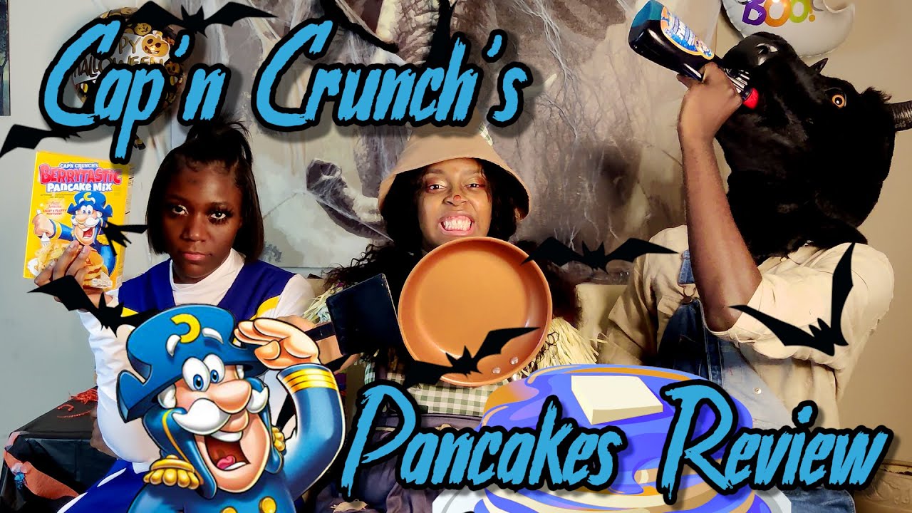 We Try Captain Crunch Pancakes w/ Blue Syrup! | Halloween Special - YouTube