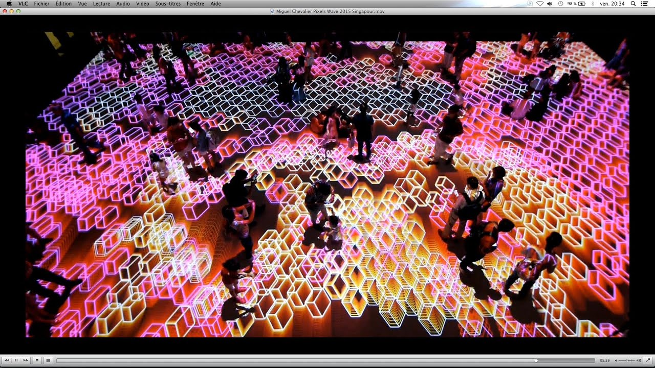 Miguel CHEVALIER Pixels Wave 2015 Singapore - YouTube