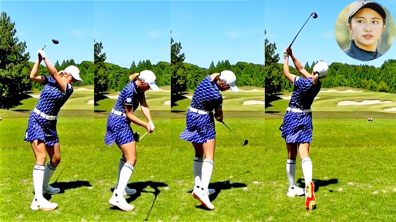 佐久間夏美 Natsumi Sakuma プロゴルファー DRIVER SHOT SLOW MOTION !!! - YouTube