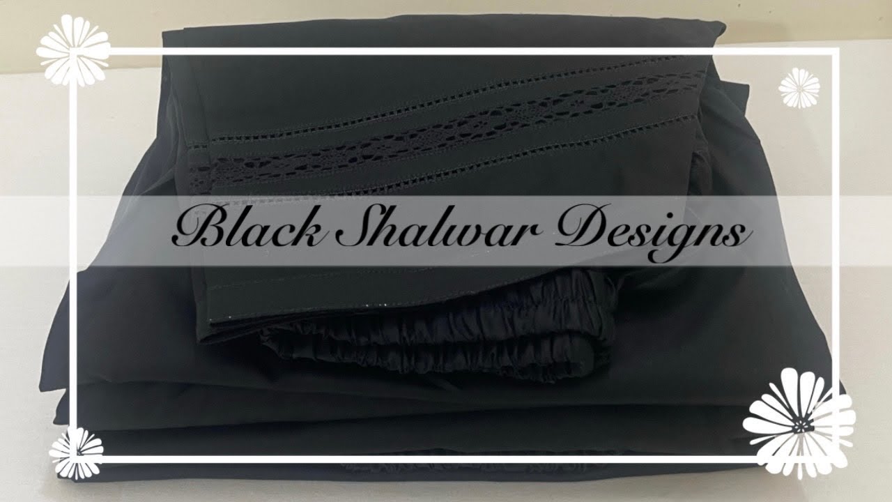 Black Shalwar Designs | Lawn Belt Shalwar Stitching Ideas | Pintucks ...