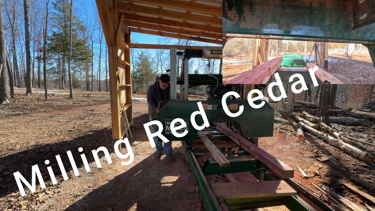Milling Red Cedar on Woodlands Mills HM126 | Measuring Moister Content ...