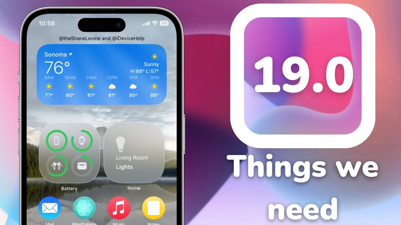 iOS 19 - Things we need - YouTube