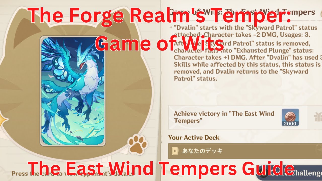 The Forge Realm's Temper: Game of Wits: The East Wind Tempers Guide ...