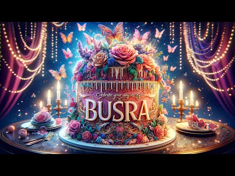 Happy Birthday Bushra🥳🎉 | Happy Birthday Song 🎶 💎 | Whatsapp status ...