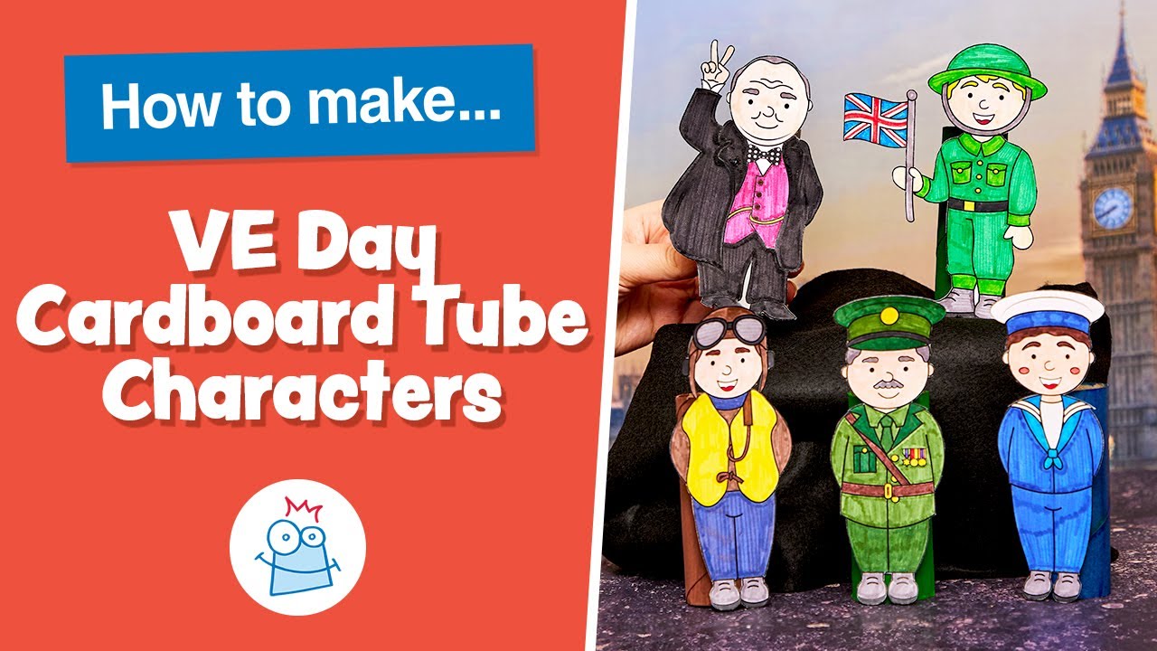 How To Make VE Day Cardboard Tube Characters | Baker Ross - YouTube