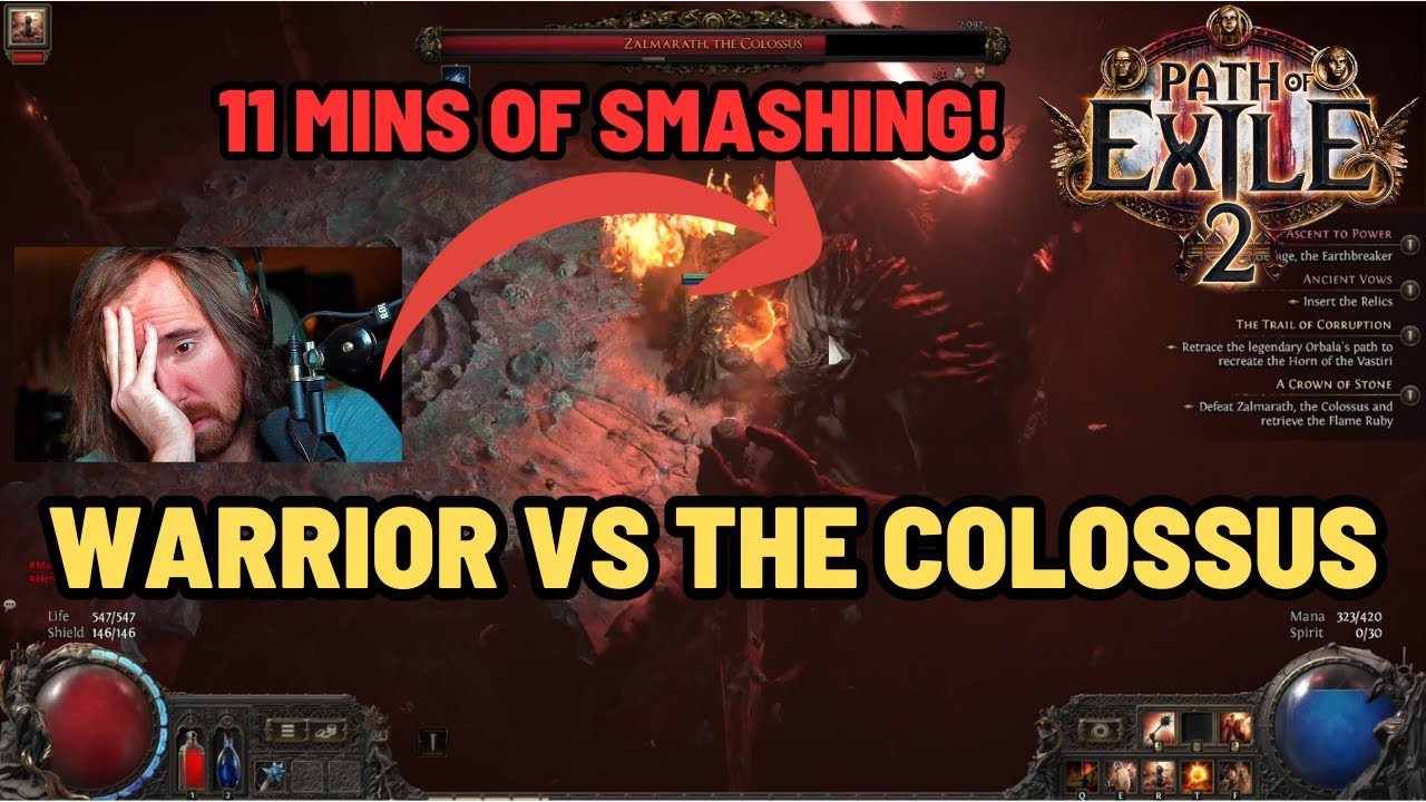 PATH OF EXILE 2 ELEMENTALIST WARRIOR TOTEM GAMEPLAY vs THE COLOSSUS ...