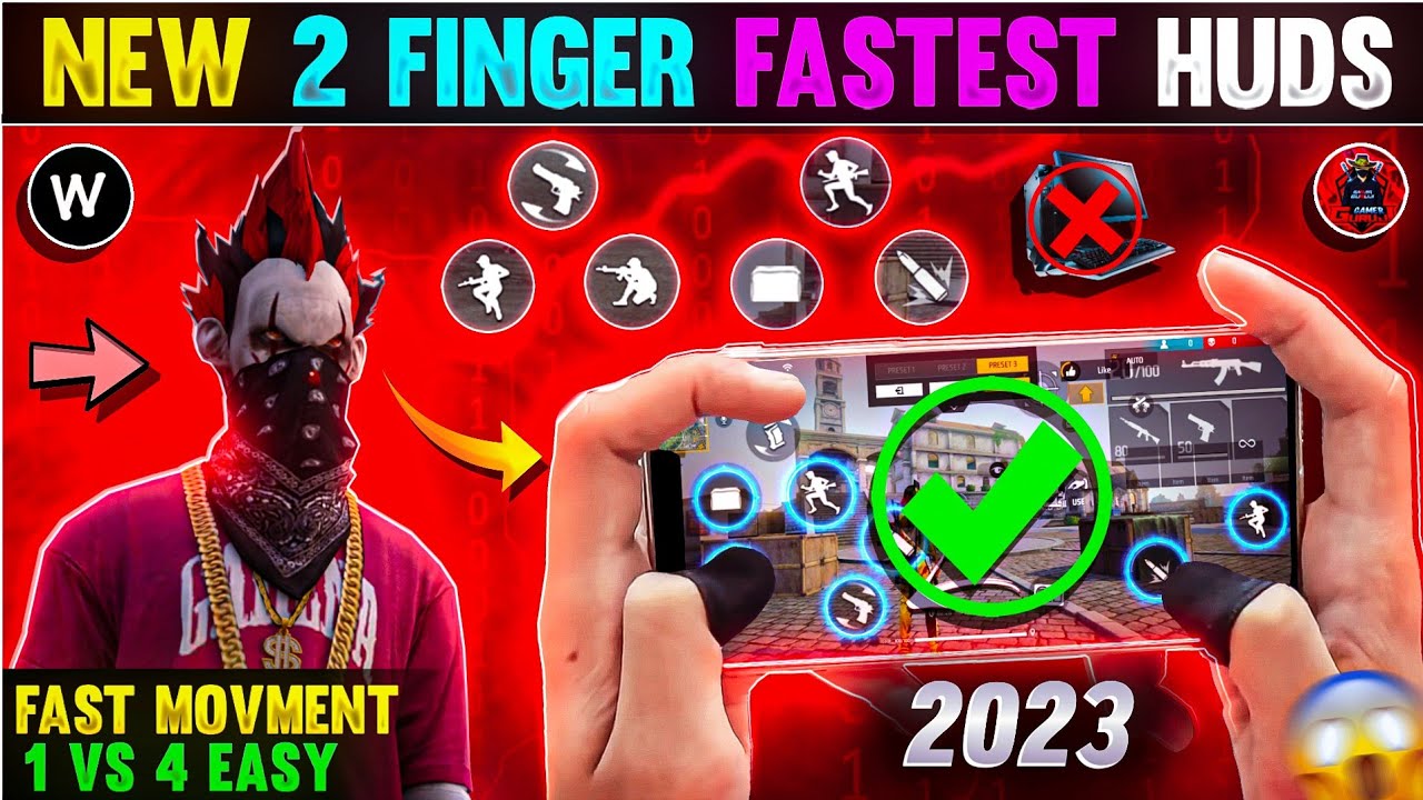 🔥Top 5 Fastest 2 Finger Custom Hud Free Fire | Batter Than Pc😯| Best 2 ...