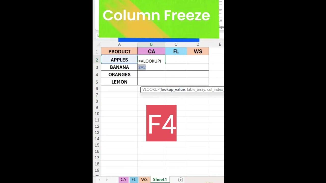 Vlookupindirect Formula Ytshorts Excel Exceltips Excelformula Youtube