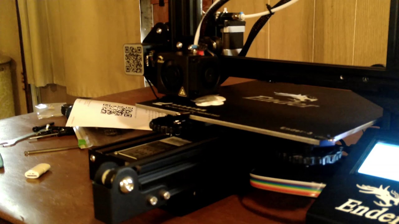 Creality Ender 3 3D Printer First Print - YouTube