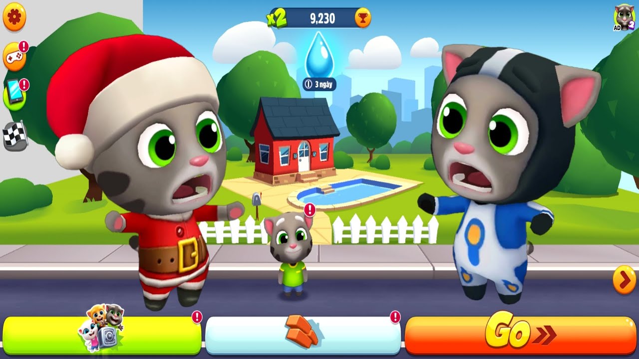 Talking Tom Gold Run - Santa Tom - Astro Tom - Full Screen - Tom ...
