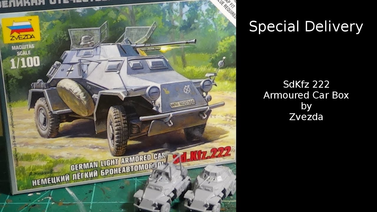 Special Delivery - 1/100 SdKfz 222 Armored Car by Zvezda - YouTube