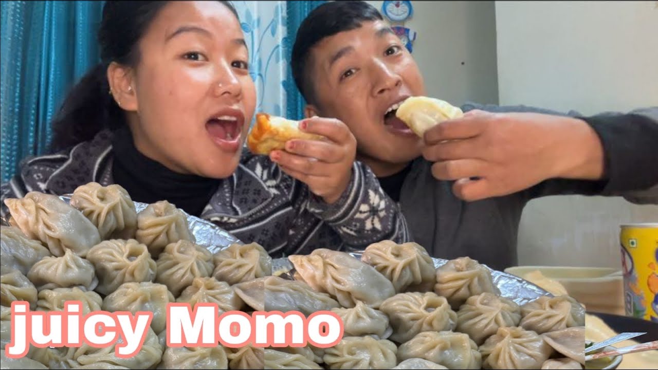 🤤EATING JUICY MUTTON MOMO🥵&Garma Garam SOUP 🍜 #mukbang #juicy # ...