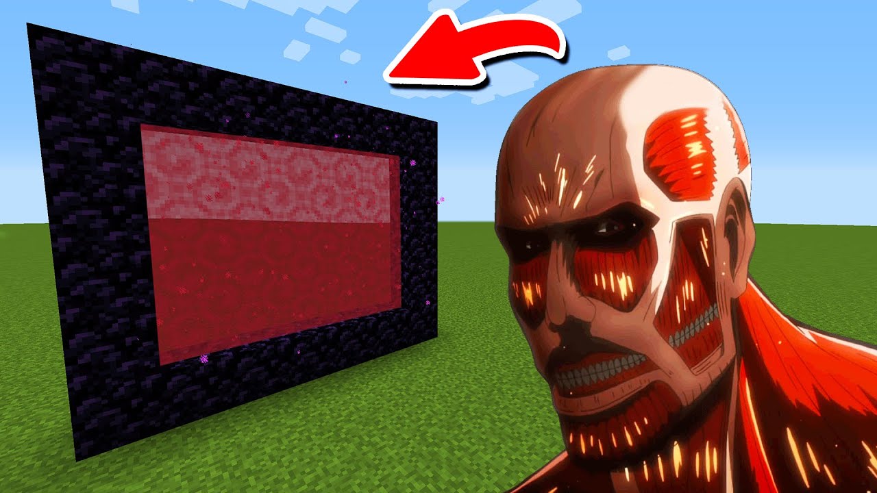 How To Make A Portal To The Colossal Titan Dimension in Minecraft - YouTube