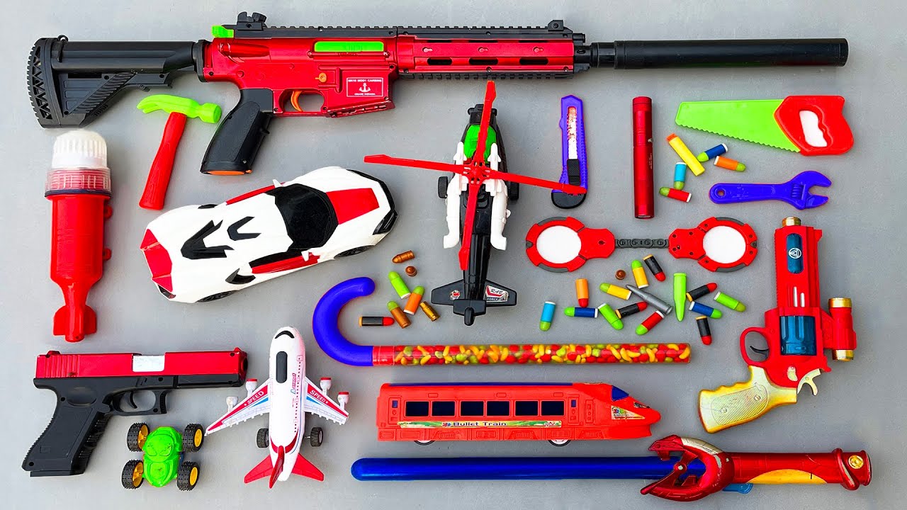 New Collecting 7 Sniper Rifles and AK47 Guns Super Machine Gun Air Gun ...