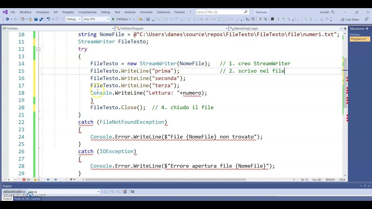 C# 10. Scrittura file testo - YouTube