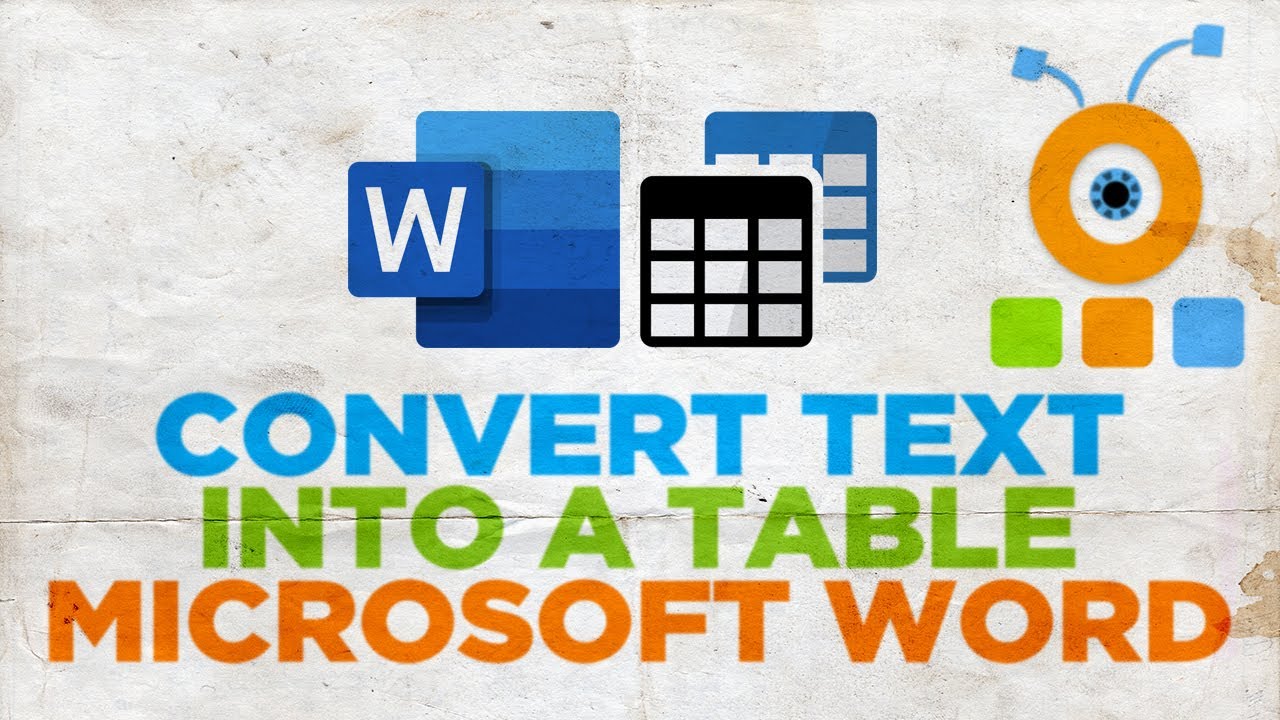 How to Convert Text into a Table in Word - YouTube