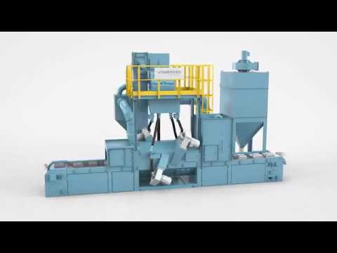 Wheelabrator LBS Mesh Belt Shot Blast Machine - EN - YouTube
