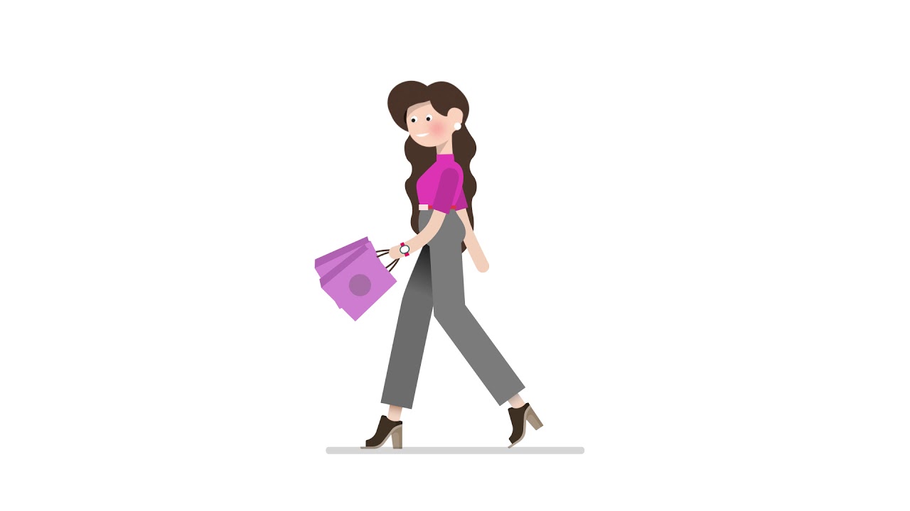 women walk cycle - YouTube