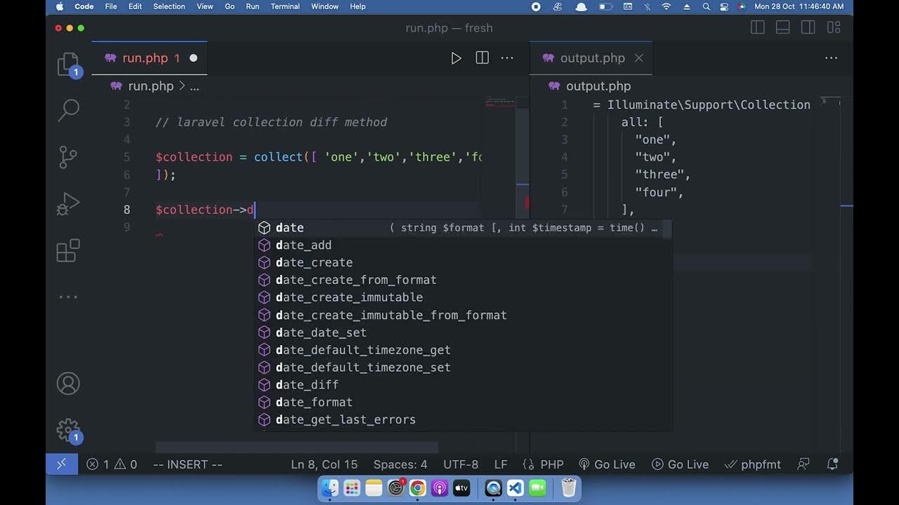 Laravel Collection : Diff method - YouTube