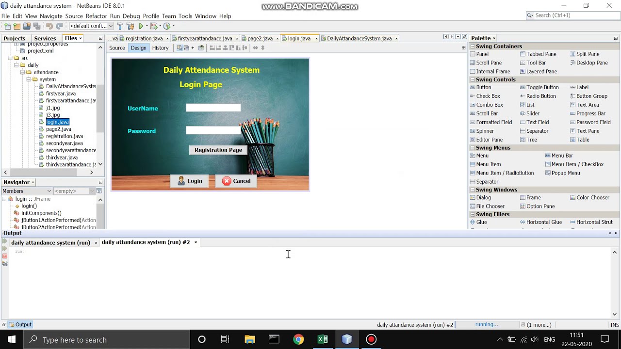 Daily Attendance System Project Using Java #Netbean #javaprogramming # ...