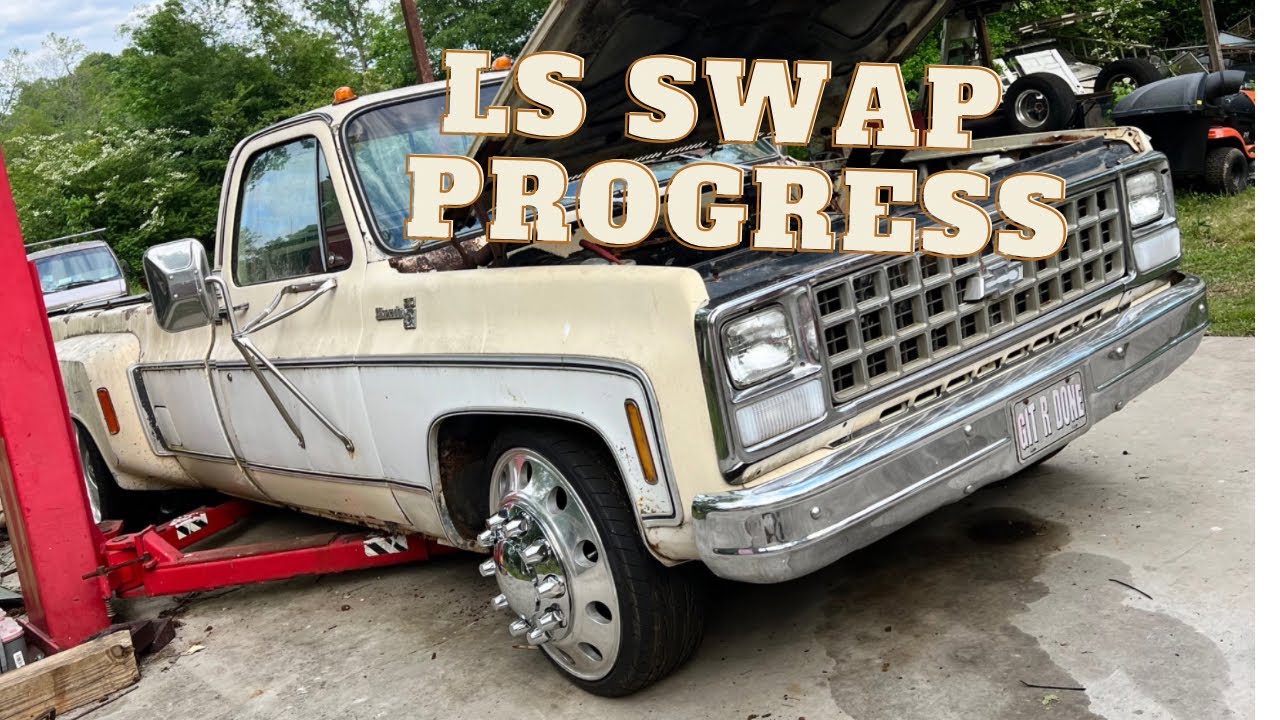 LS progress continued with the Squarebody Dually!! - YouTube