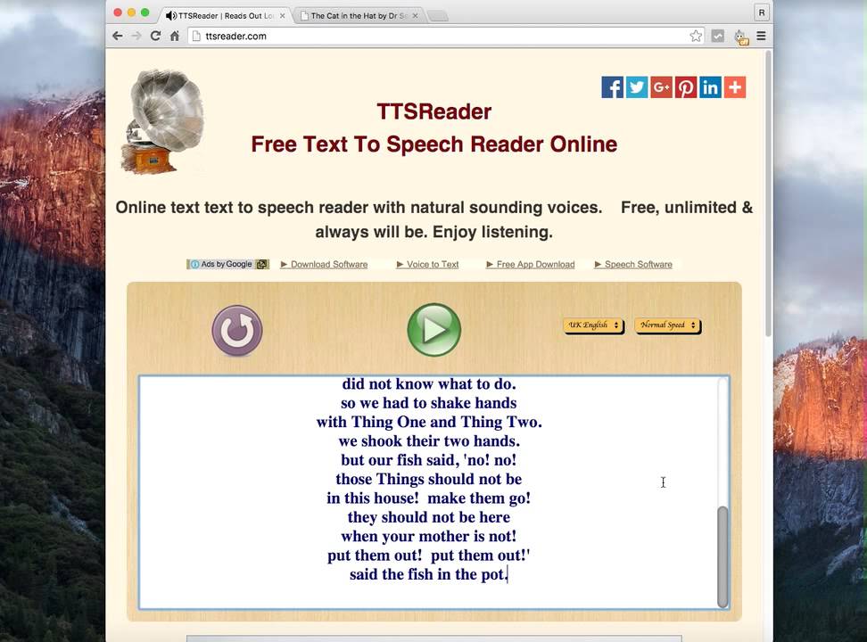Free Online Text To Speech Reader Demo - YouTube