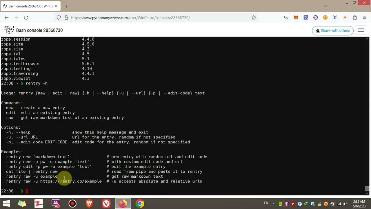 7 . Install Rentry.co in PythonAnyWhere - YouTube