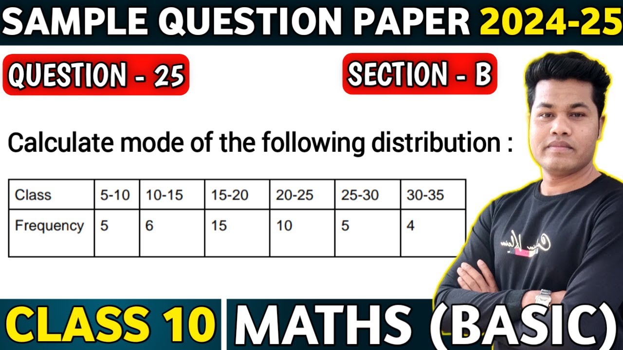 Calculate mode of the following distribution | Question 25 class 10 ...