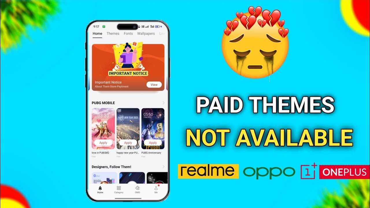 Paid Themes Not Showing on Realme Oppo Theme Store Realme Oppo OnePlus ...