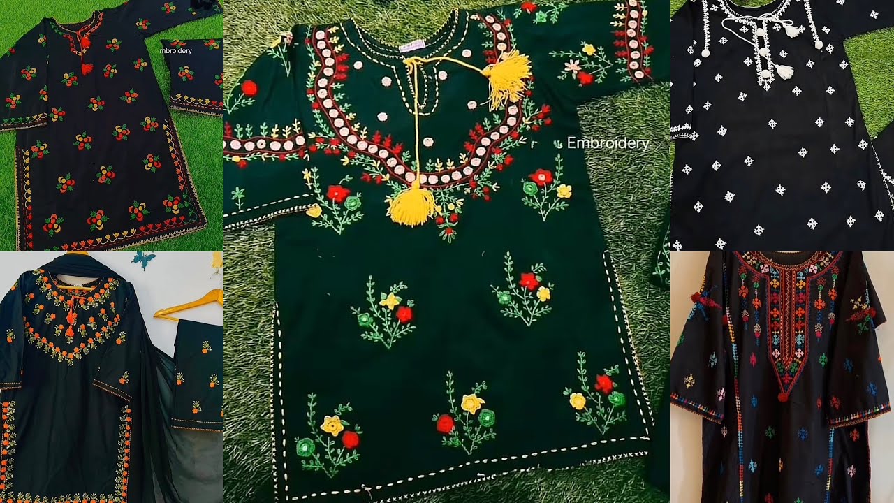 Beautiful & Stylish Embroidered Dress DesingingIdea's / Hand work dress ...