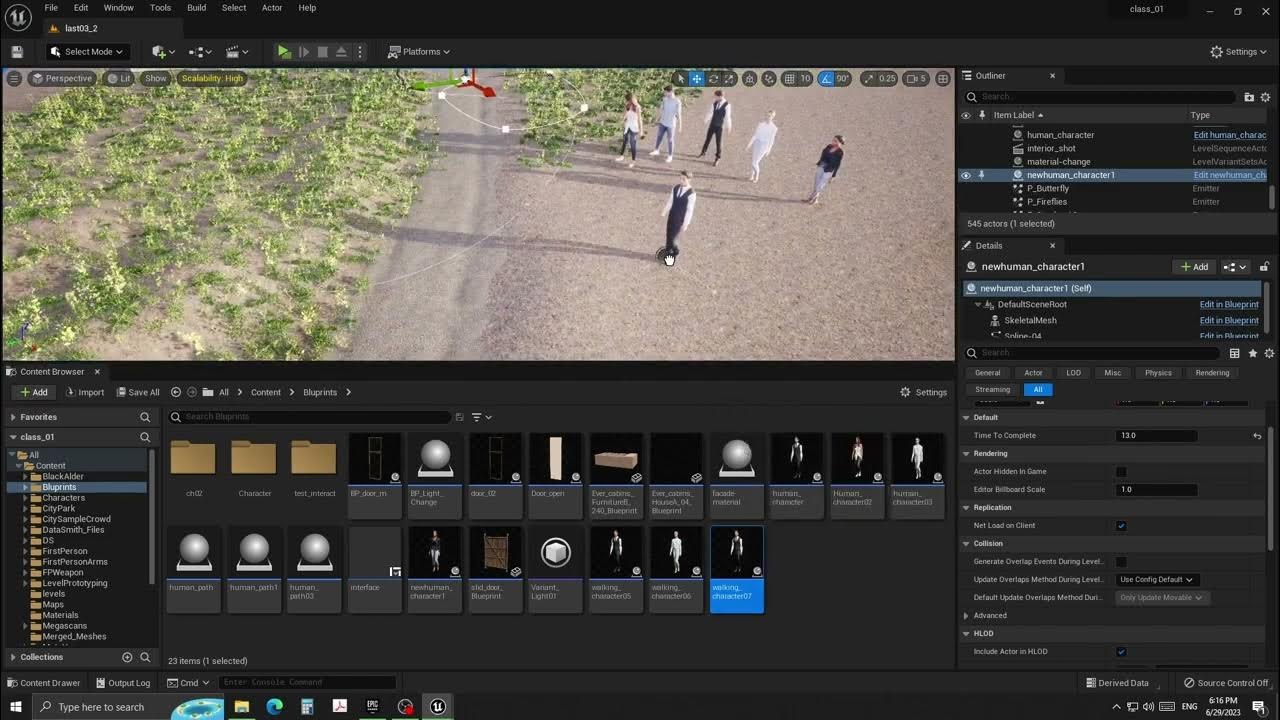 Unreal Engine 5_Class18 Adding Walking People (شرح بالعربي UE5) - YouTube